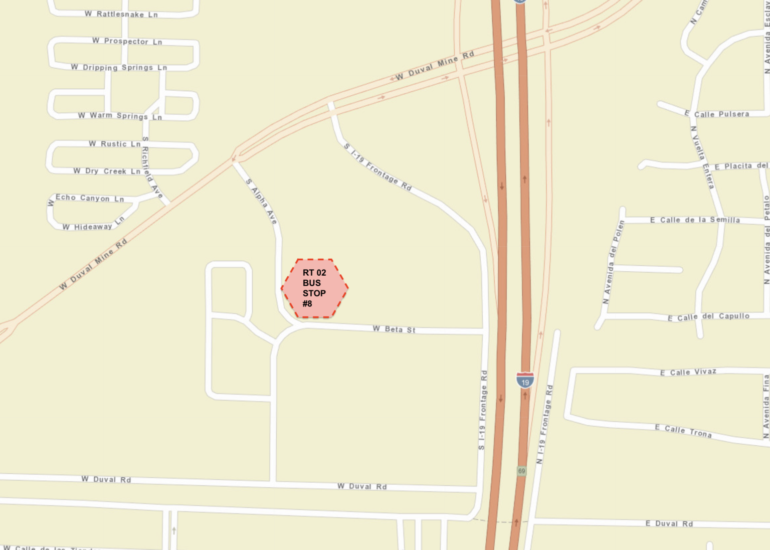 Sahuarita Unified School District SHS RT02 Bus Maps