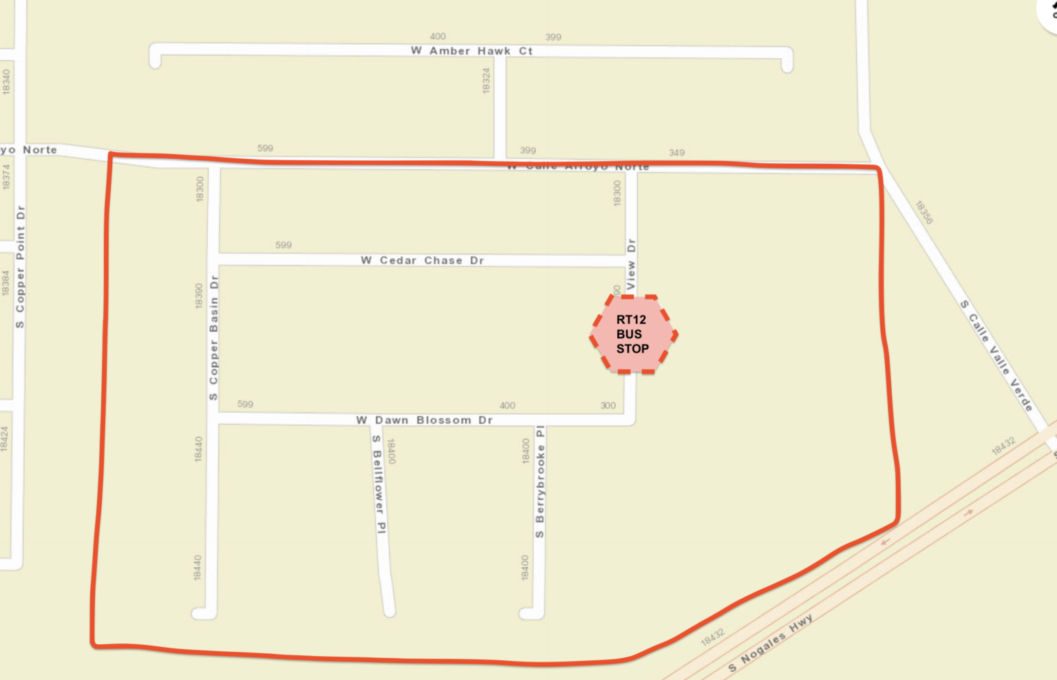 Sahuarita Unified School District SHS RT12 Bus Maps