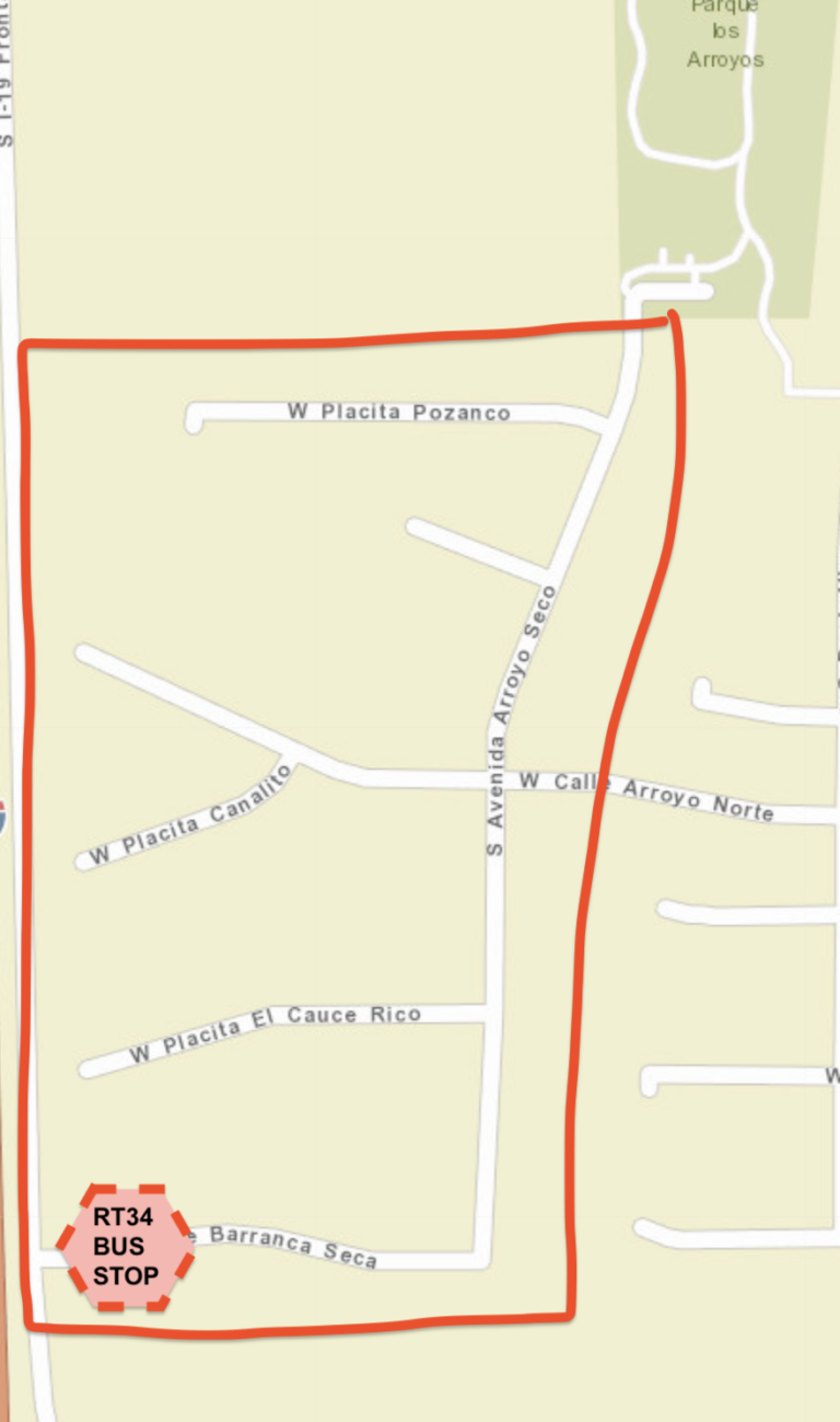 Sahuarita Unified School District SHS RT34 Bus Maps